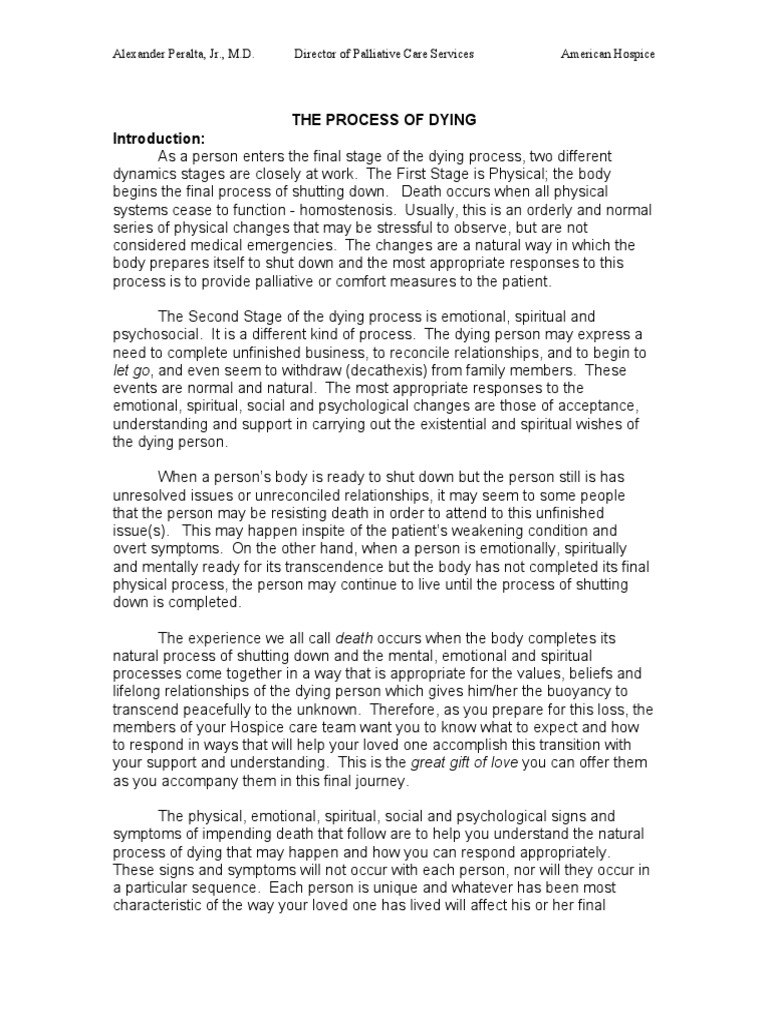 Dying Process | Palliative Care | Medicine