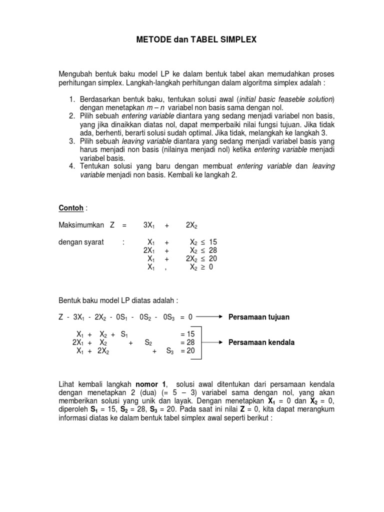 Metode Simplex | PDF