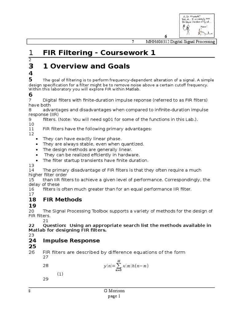 Course Work 1 | PDF | Discrete Fourier Transform | Signal Processing