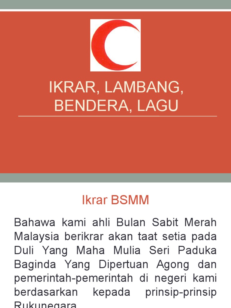 Ikrar Lambang Bendera Lagu PBSM | PDF