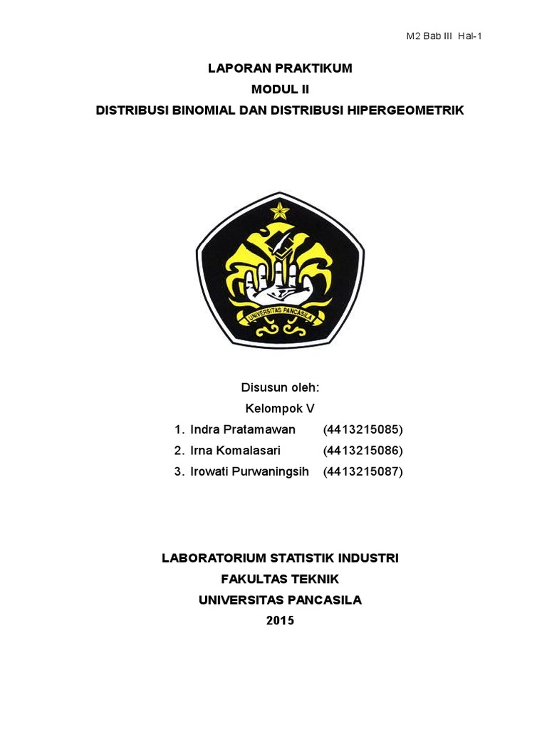Modul 2 - Distribusi Binomial Dan Distribusi Hipergeometrik (Revisi 2 ...