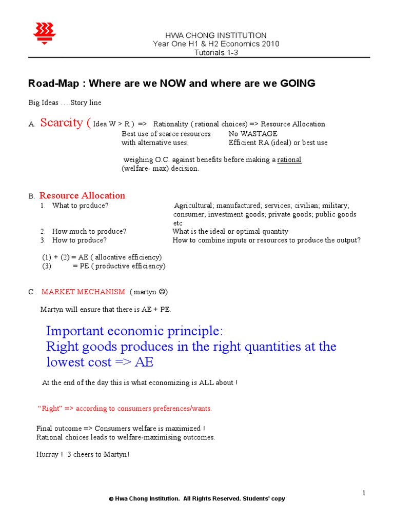 Economics of Scarcity and Resource Allocation | PDF | Welfare Economics ...
