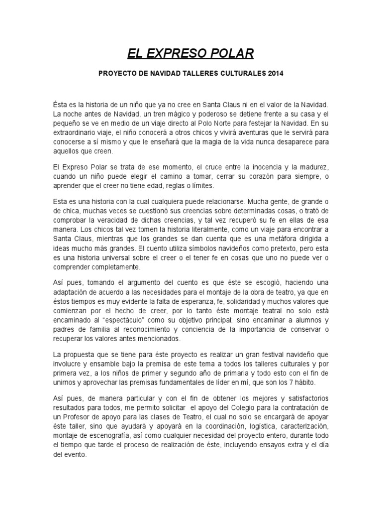 El Expreso Polar | PDF | Navidad | Teatro