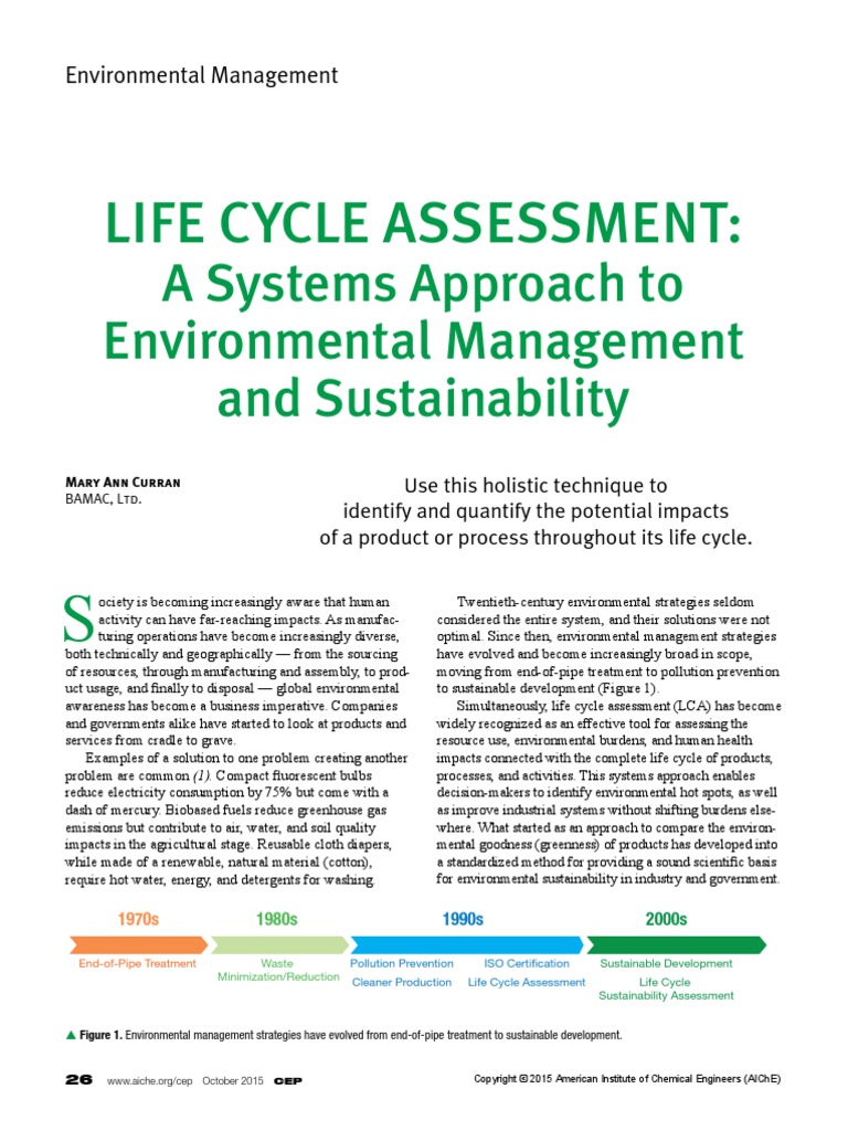 Life Cycle Assessment | PDF | Life Cycle Assessment | Waste