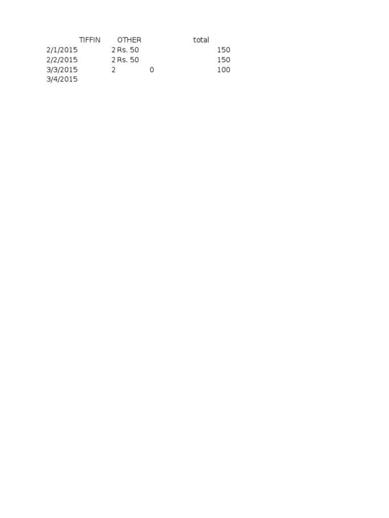 Feburary Excel Sheet | PDF