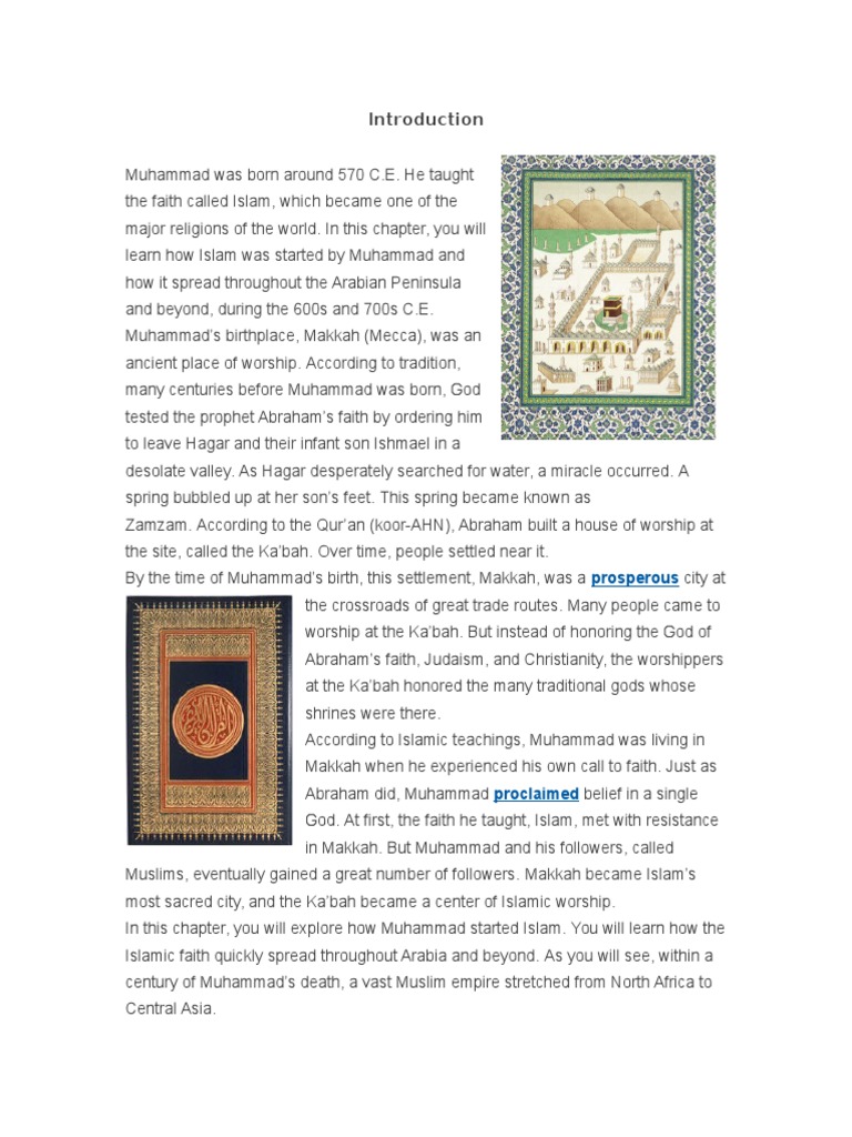 The Origins of Islam 1 - 6 DBQ | PDF | Medina | Muhammad