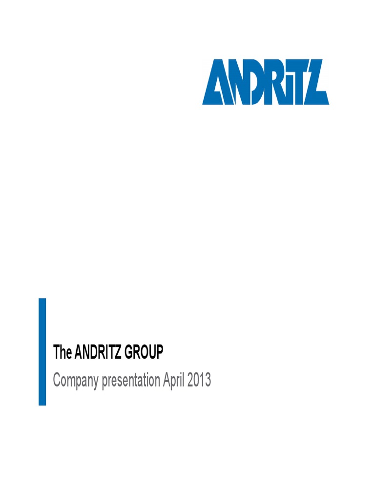 ANDRITZ Company Presentation e | PDF | Sustainable Technologies ...