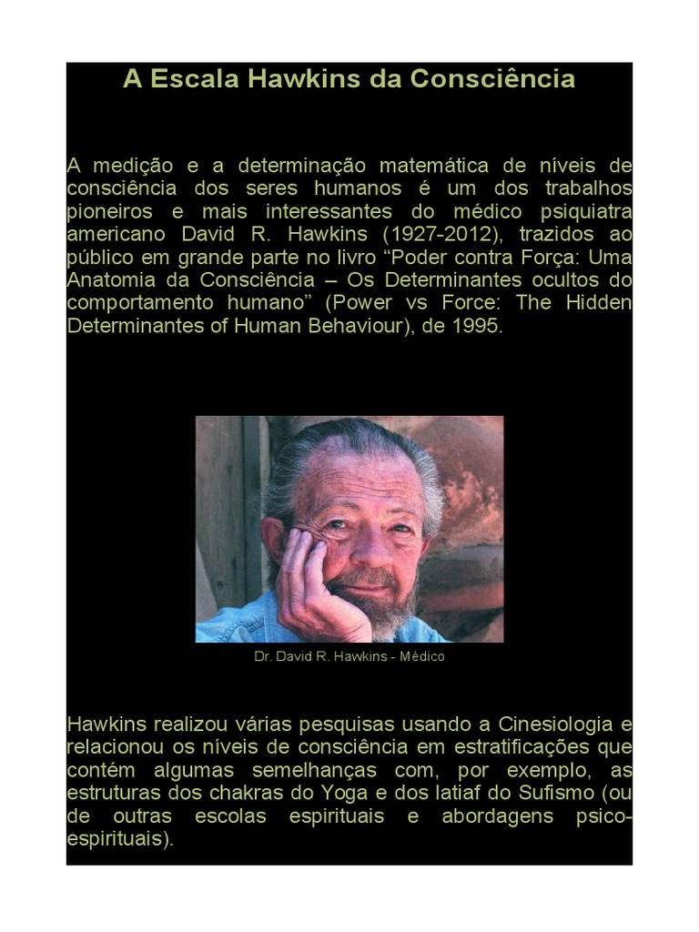 A Escala Hawkins Da Consciência | Mente | Estado