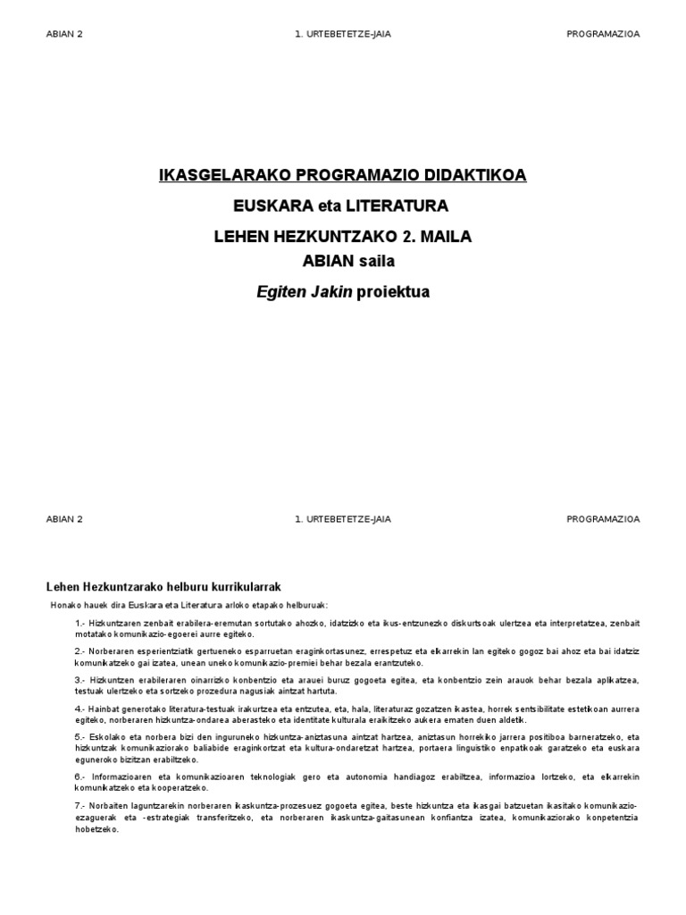 Programazioa Abian 2 1-2 UNITATEAK-3 | PDF