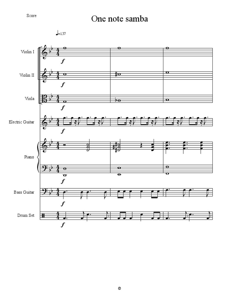 One Note Samba | PDF