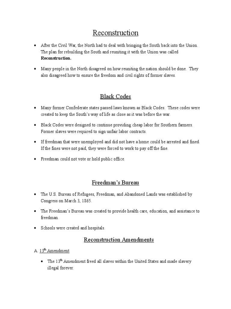 Understanding Reconstruction and Civil Rights | PDF | Social Science