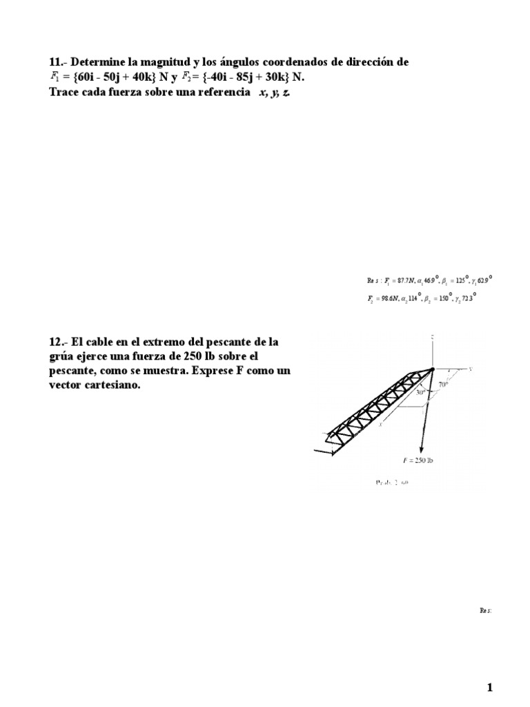Prob Estatica Parc I B | PDF | Vector Euclidiano | Álgebra lineal