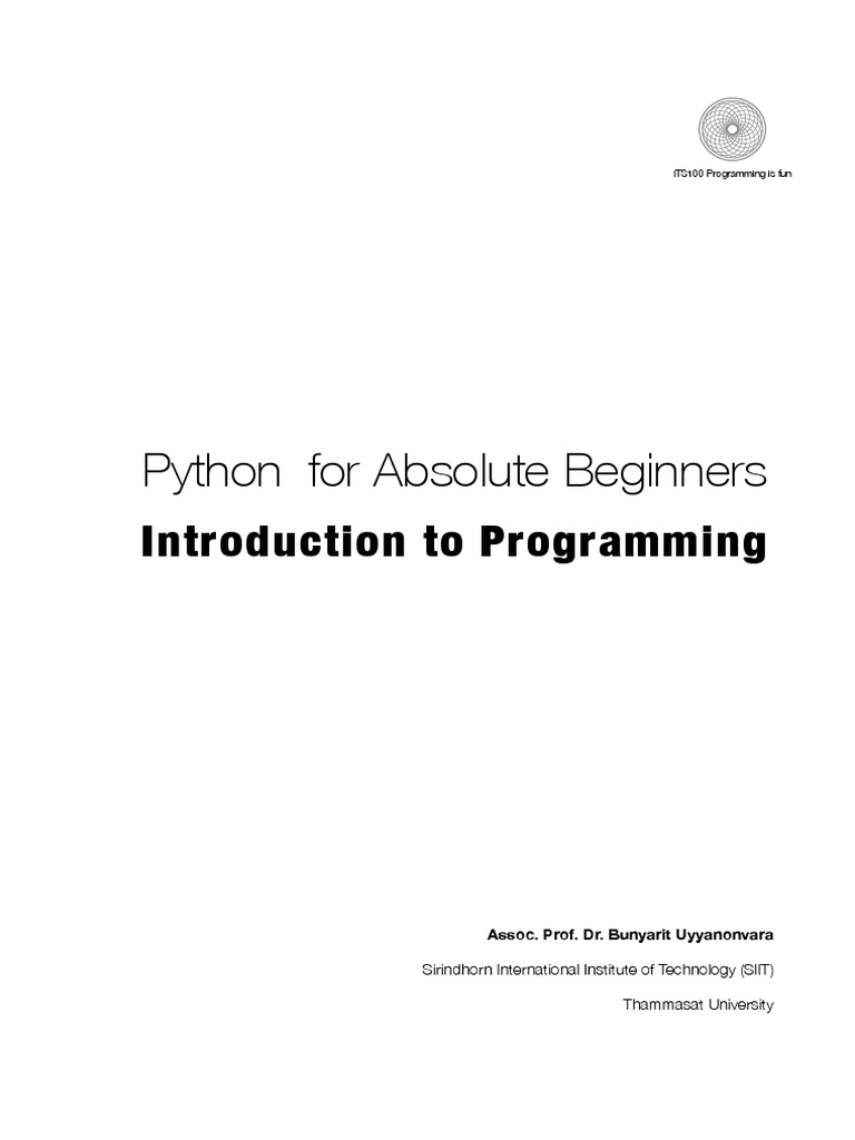 Python For Absolute Beginners | PDF | Variable (Computer Science ...