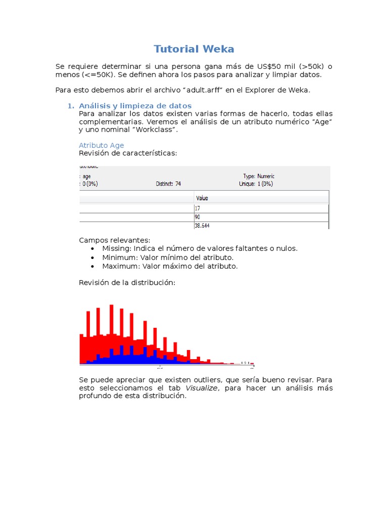 Tutorial Weka | PDF | Point and Click | Correlación y dependencia