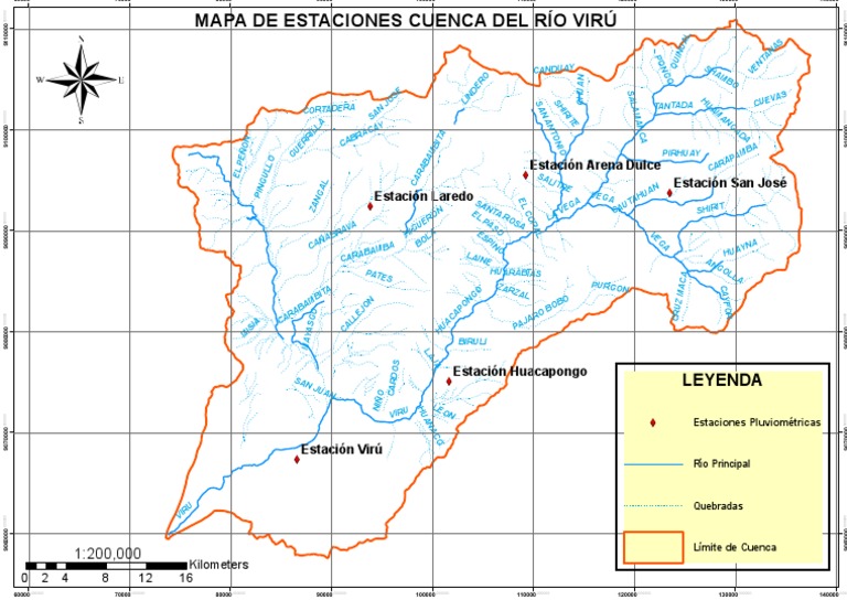 Mapa Estaciones Cuenca Del Río Vir | PDF