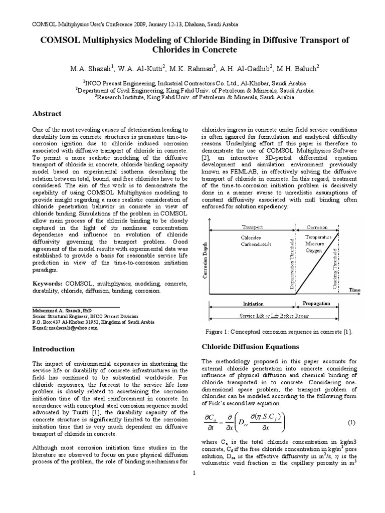 COMSOL Multiphysics Modeling | PDF | Adsorption | Equations