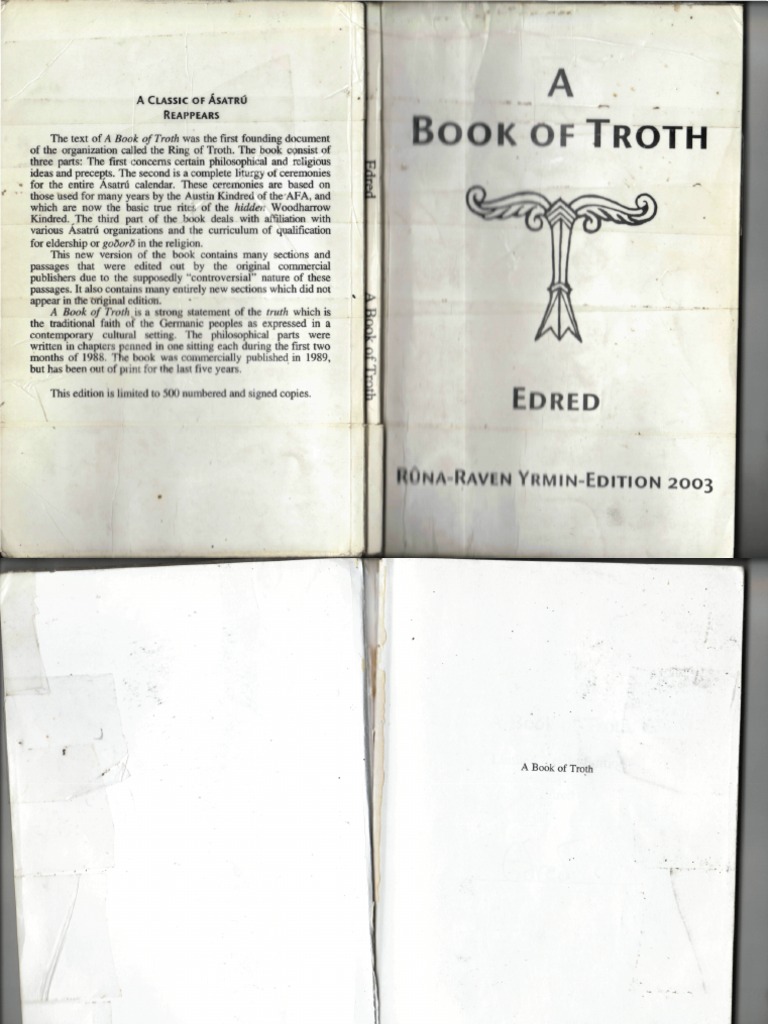 A Book of Troth by Edred Thorsson Part 1 | Franks | Faith