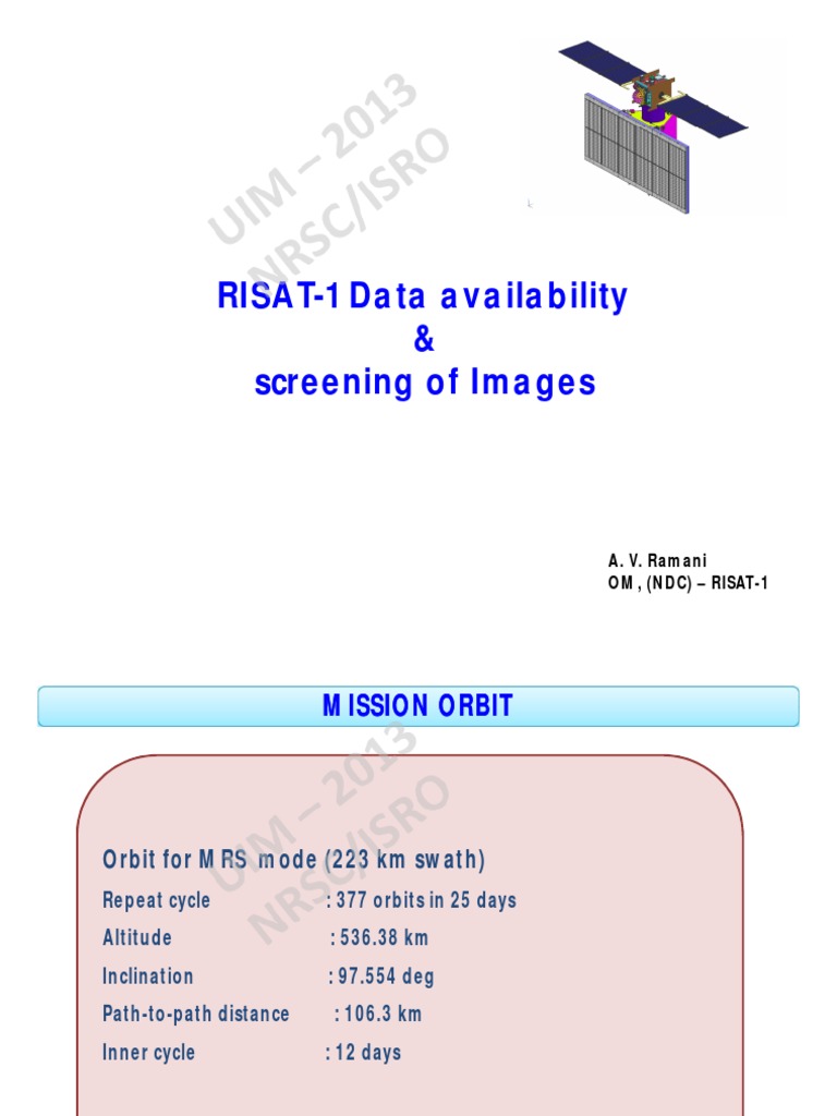 NRSC RISAT-1 Data Availability | PDF | Computing And Information Technology