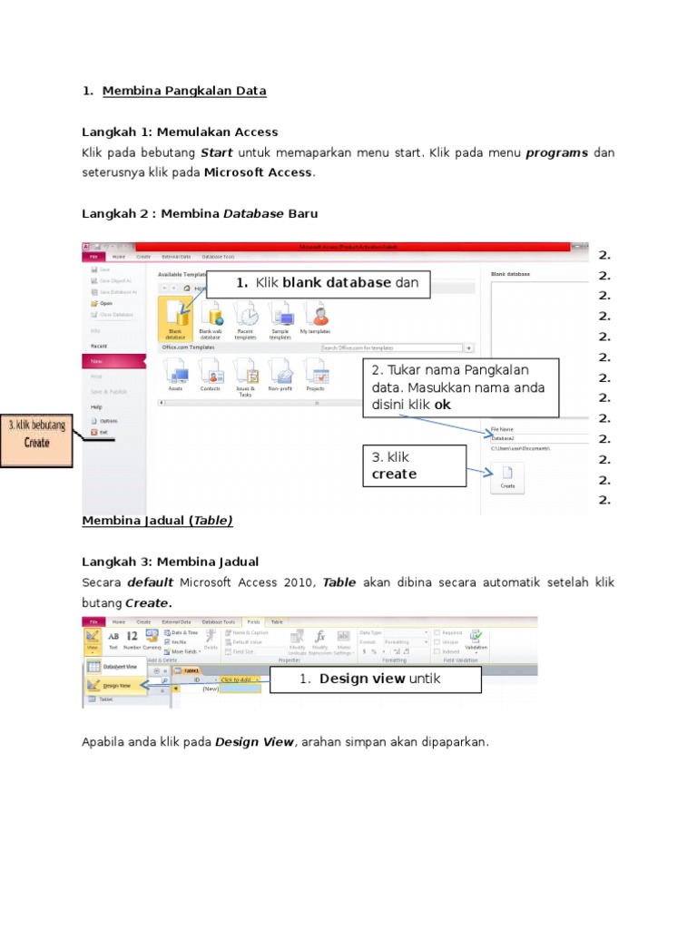 Membina Pangkalan Data | PDF