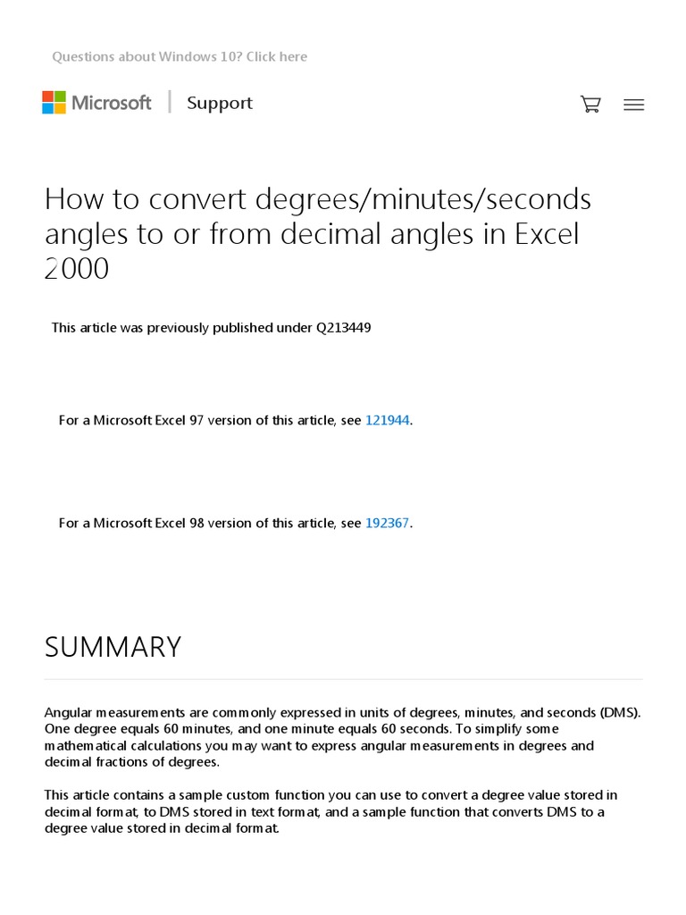 How to Convert Degrees_minutes_seconds Angles to or From Decimal Angles ...