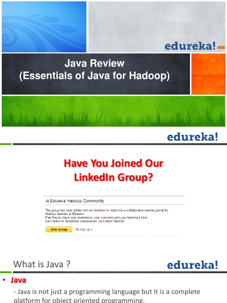 Java Review (Essentials of Java For Hadoop) | PDF | Java Virtual Machine | Java (Programming ...
