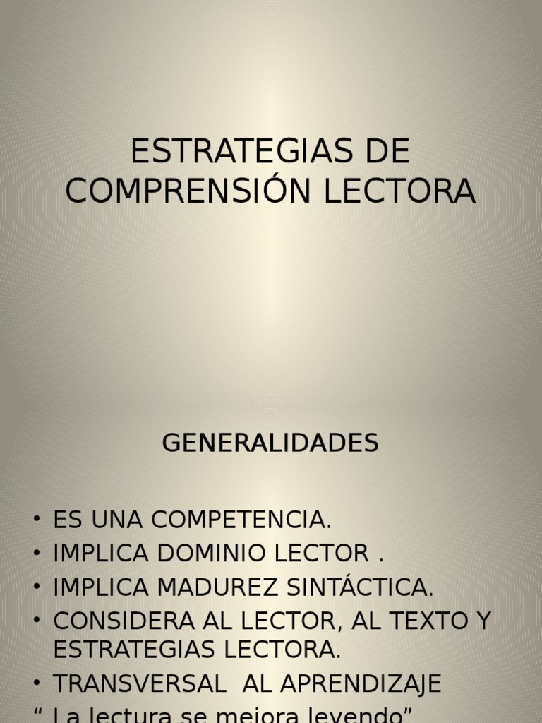 Estrategias de Comprension Lectora | PDF | Lectura (proceso) | Abejas