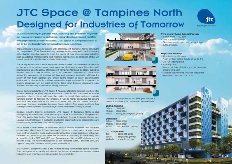 JTC Space at Tampines North Advertorial | PDF | Industries | Science