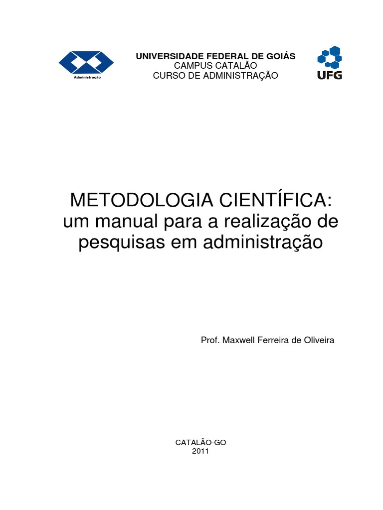 Manual de Metodologia Cientifica - Prof Maxwell | PDF | Science ...
