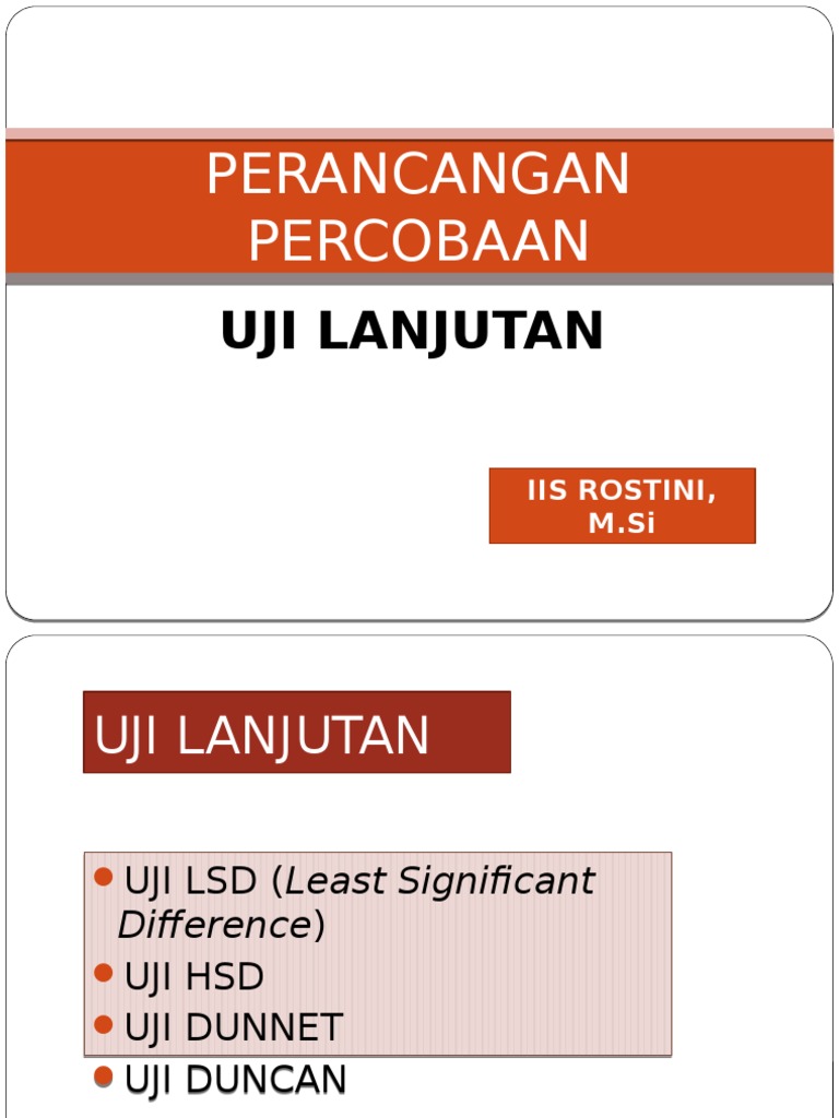 Uji Lanjut.2014 | PDF