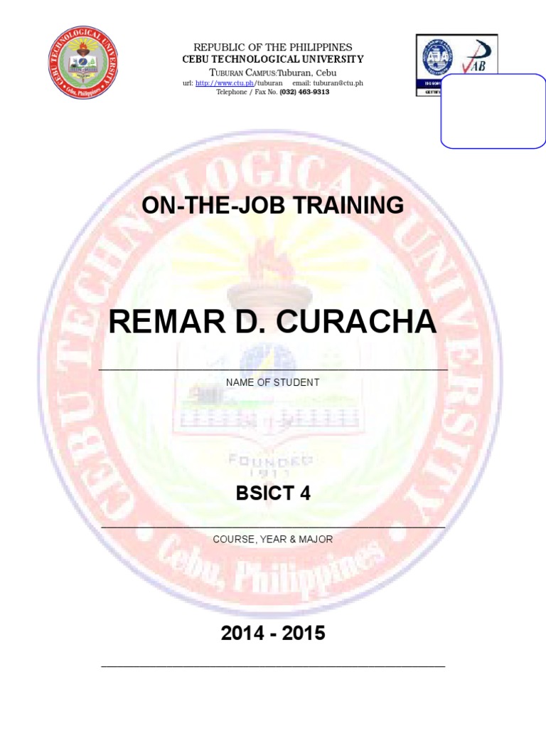 OJT Journal | PDF | Engineering | Mechanical Engineering