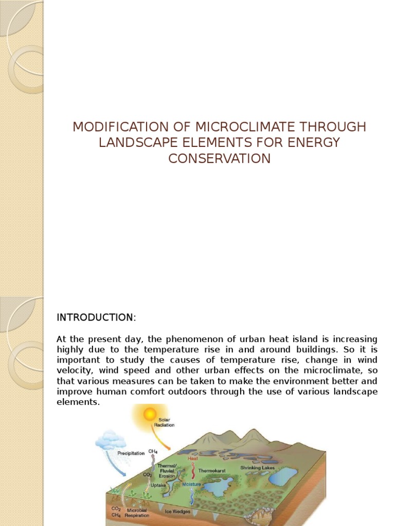 Microclimate Modification for Energy Efficiency | PDF | Wound ...