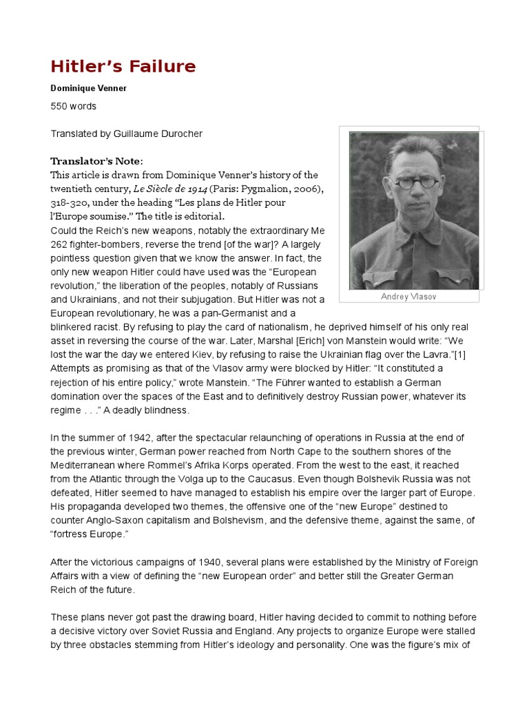 WWII: Hitler's Strategic Failures | PDF | Adolf Hitler | Nazi Germany