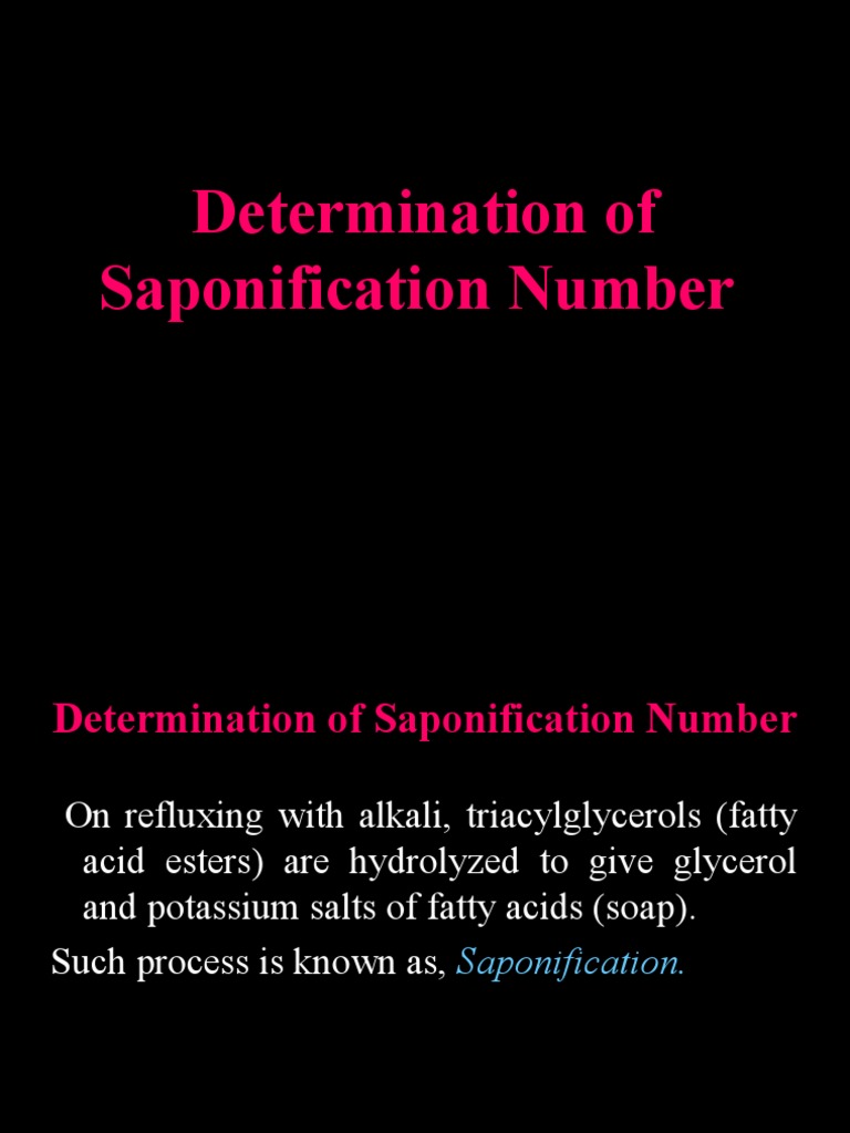 Determination of Saponification Number | PDF Determination of Saponification Number | PDF