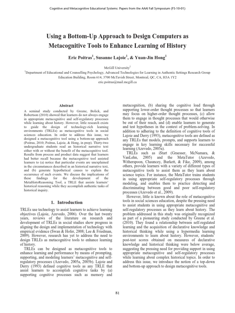 PAPER Metacognitive | Download Free PDF | Metacognition | Reading ...