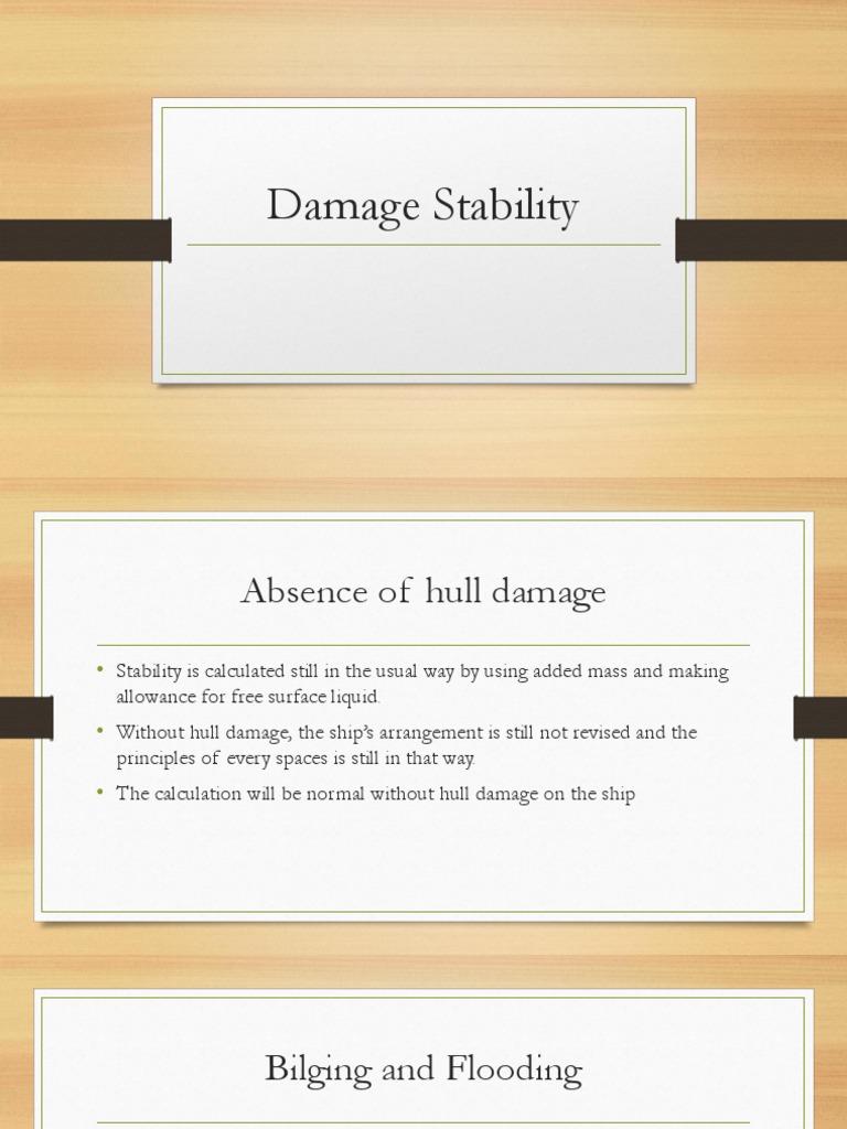 Damage stability | Vehicle Design | Buoyancy