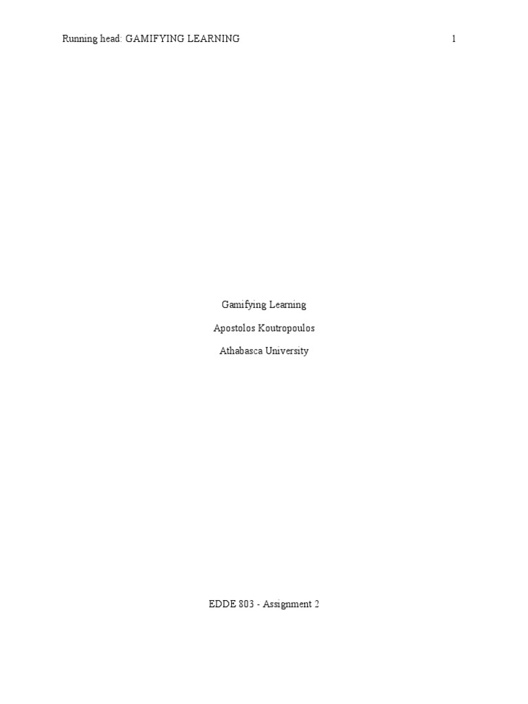 Gamifying Learning | PDF | Instructional Design | Motivation Gamifying Learning | PDF | Instructional Design | Motivation