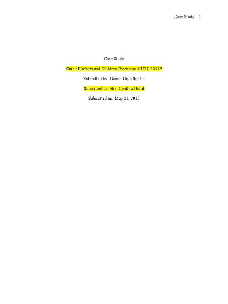 (DOC) 2015 - Pediatrics Case Study | PDF | Bone | Pain