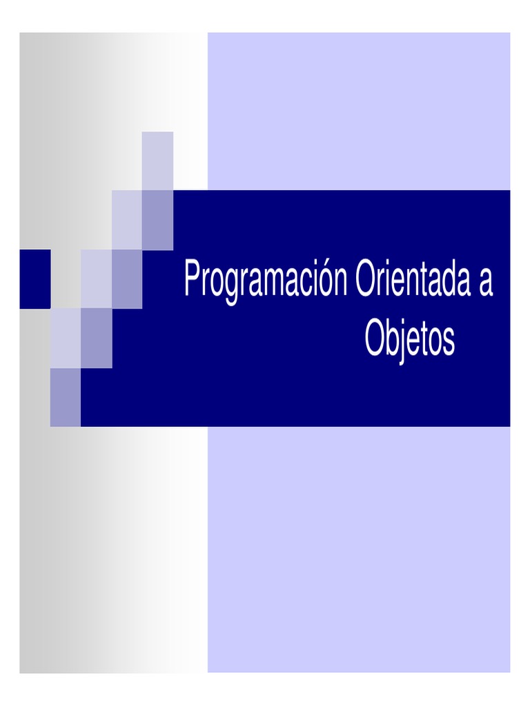 Prog OO | PDF | Objeto (informática) | Programación orientada a objetos
