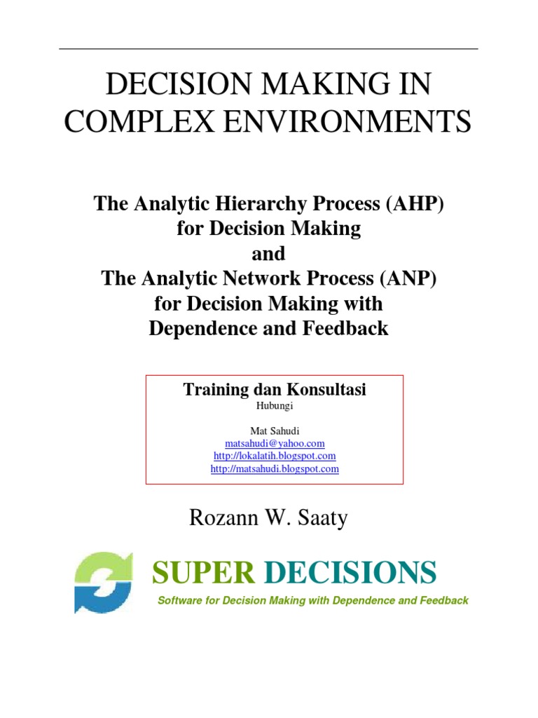 Tutorial Super Decision Software | PDF | Sensitivity Analysis | Computing And Information Technology