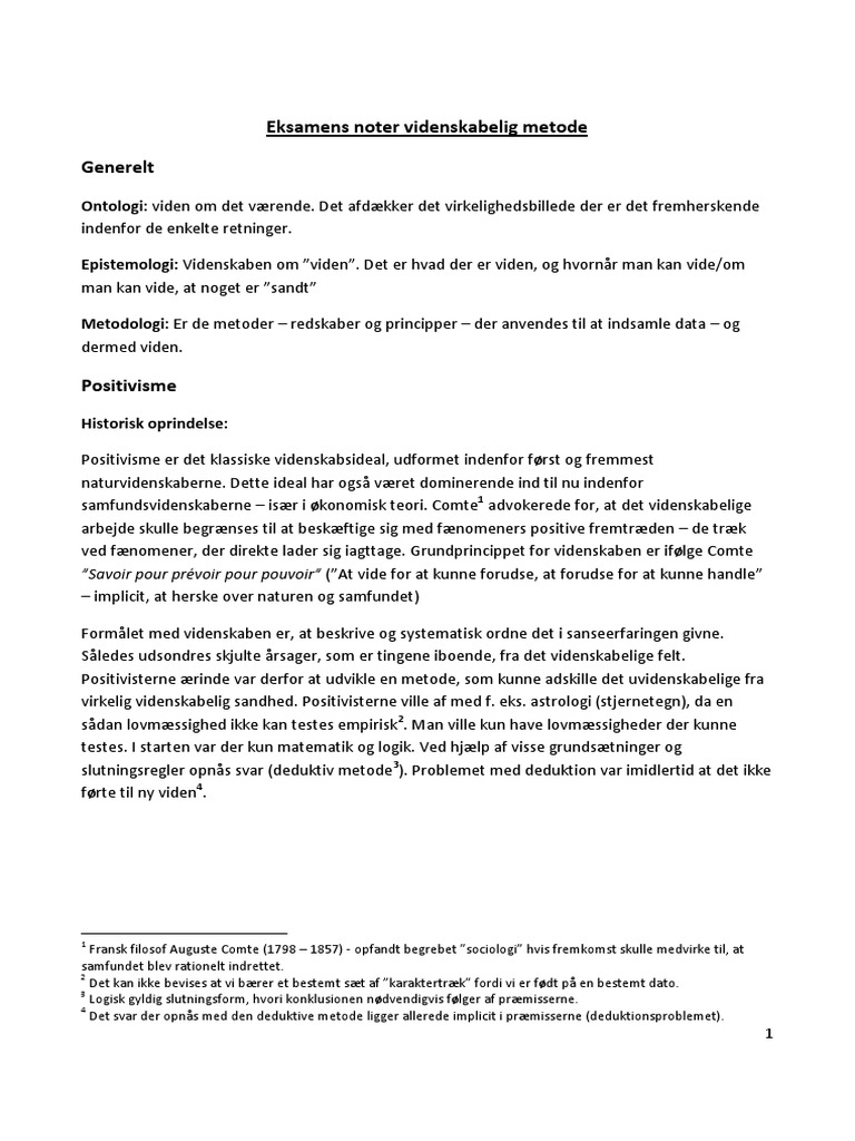 Videnskabelig Metode | PDF