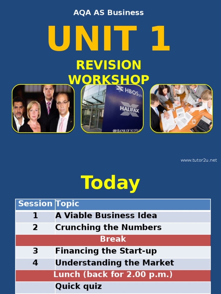 AQA AS Business Unit 1 Revision Guide | PDF | Market (Economics) | Banks