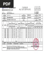 Sample Mill Certificate | PDF