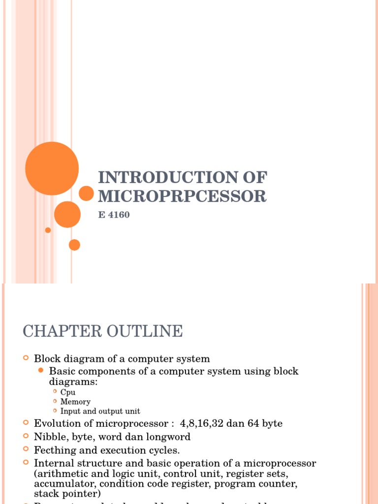 Introduction To Microprocessor | PDF