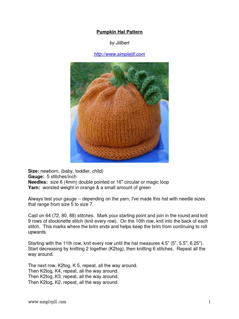 Pumpkin Hat | PDF