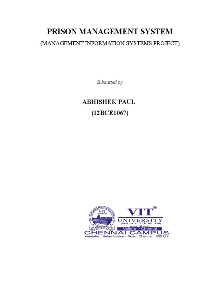 Prison Management System | PDF | Parole | Prison