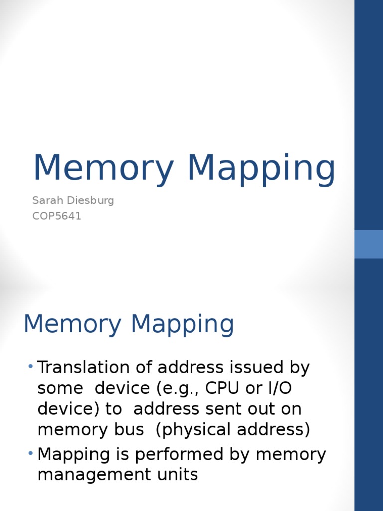 Memory Mapping: Sarah Diesburg COP5641 | PDF | Pointer (Computer ...