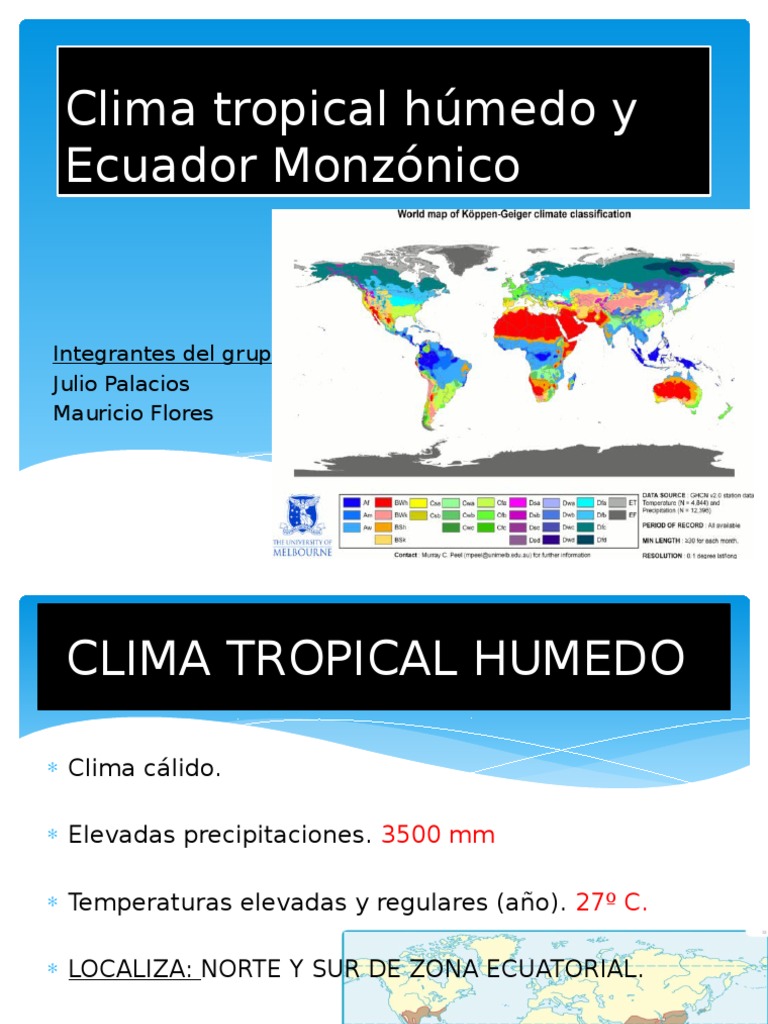 Clima Tropical Húmedo y Ecuador Monzónico | PDF | Ciencias de la Tierra ...