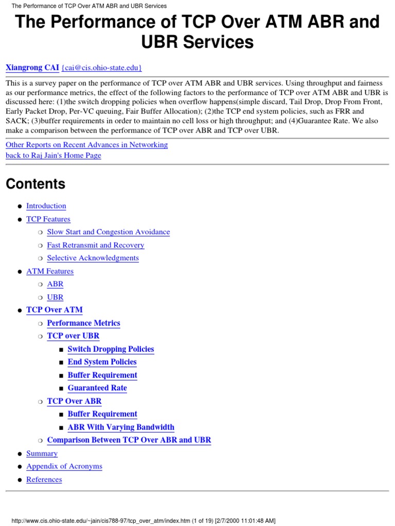 TCP Over Atm | PDF | Network Congestion | Transmission Control Protocol