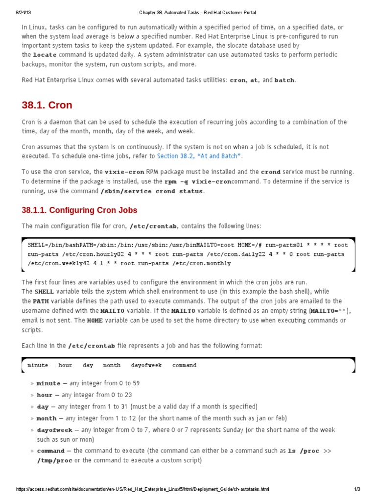 CRON Job Sheduling | PDF | Operating System Technology | Computing