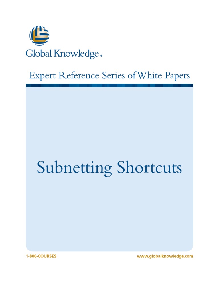 Subnetting Shortcuts: Expert Reference Series of White Papers | PDF ...